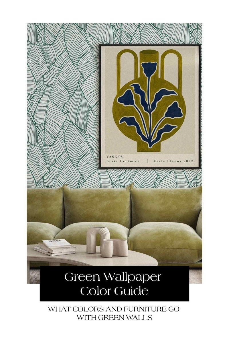 Green Wallpaper Color Guide: Colors, Furniture That Go With Green Walls ...