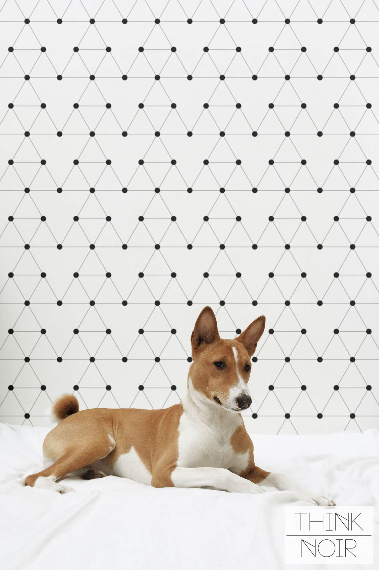 Simple White Geometric Wallpaper for walls | ThinkNoirWallpaper